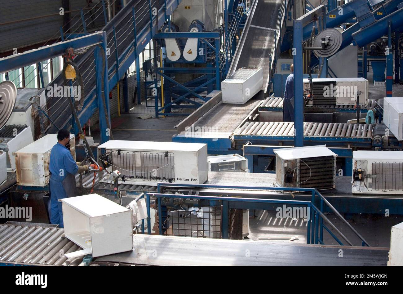 E-waste. Recycling refrigerators by Coolrec. Holland- vvbvanbree ...