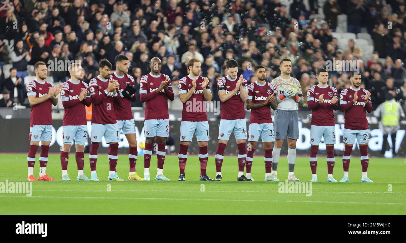 London ENGLAND - December 30 West Ham United players wore black ...