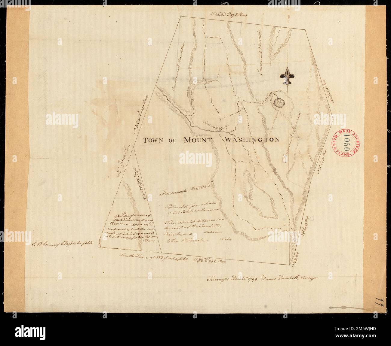 Plan of Mt. Washington surveyed by David Fairchild, dated December ...