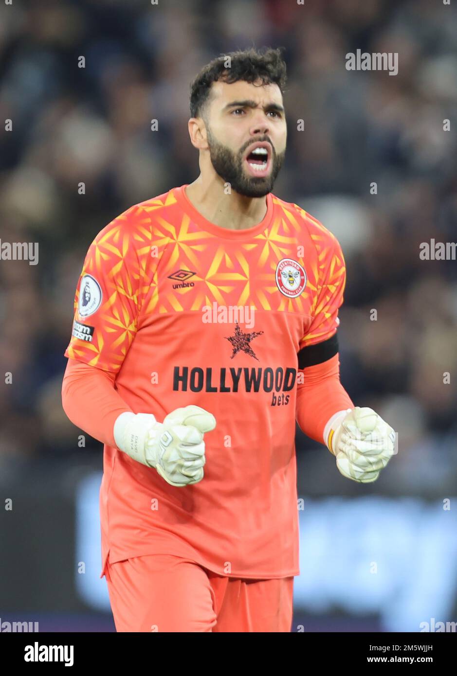 London ENGLAND - December 30 David Raya of Brentford celebrates the ... London ENGLAND - December 30 David Raya of Brentford celebrates the ...