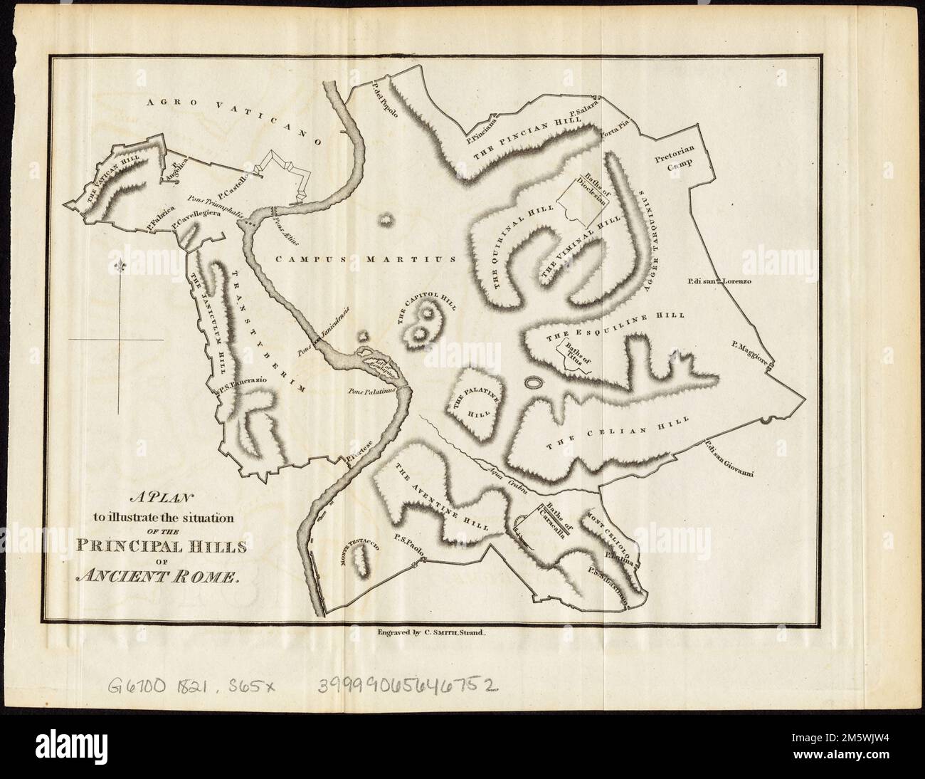 A plan to illustrate the situation of the principal hills of ancient ...