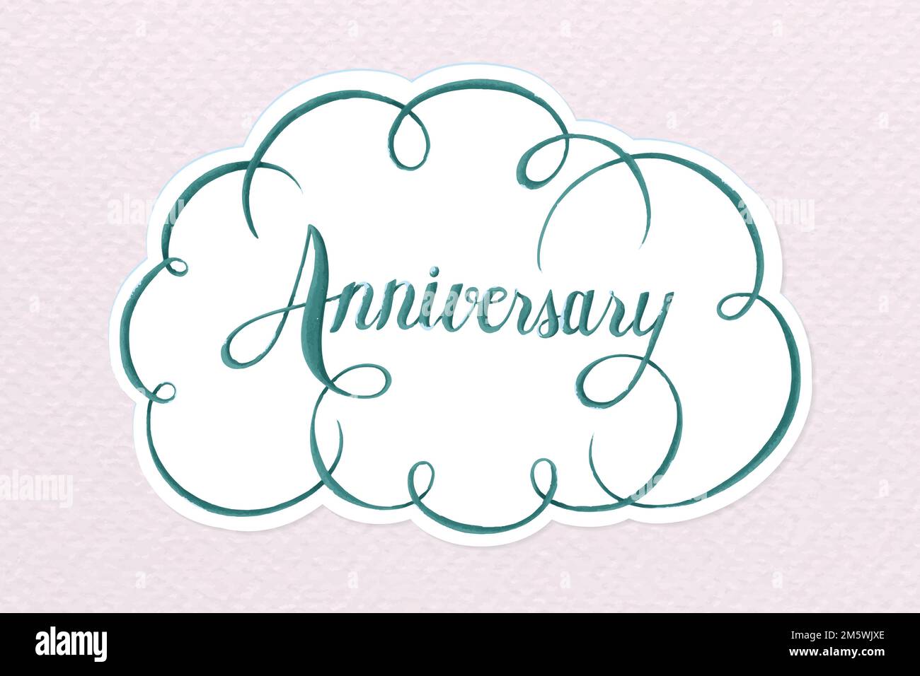 Calligraphy sticker vector anniversary Stock Vector Image & Art - Alamy