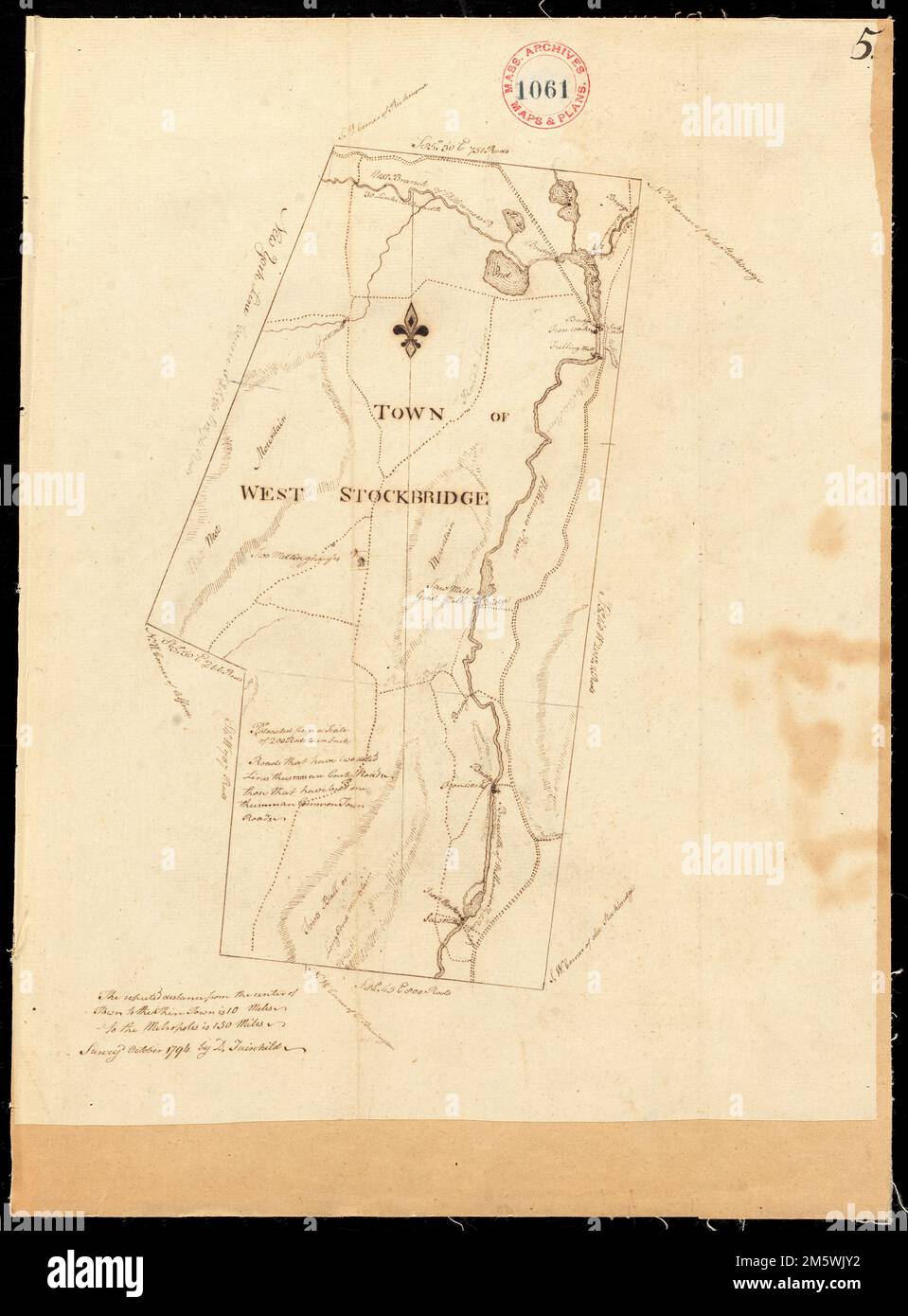Plan of West Stockbridge surveyed by David Fairchild, dated October ...