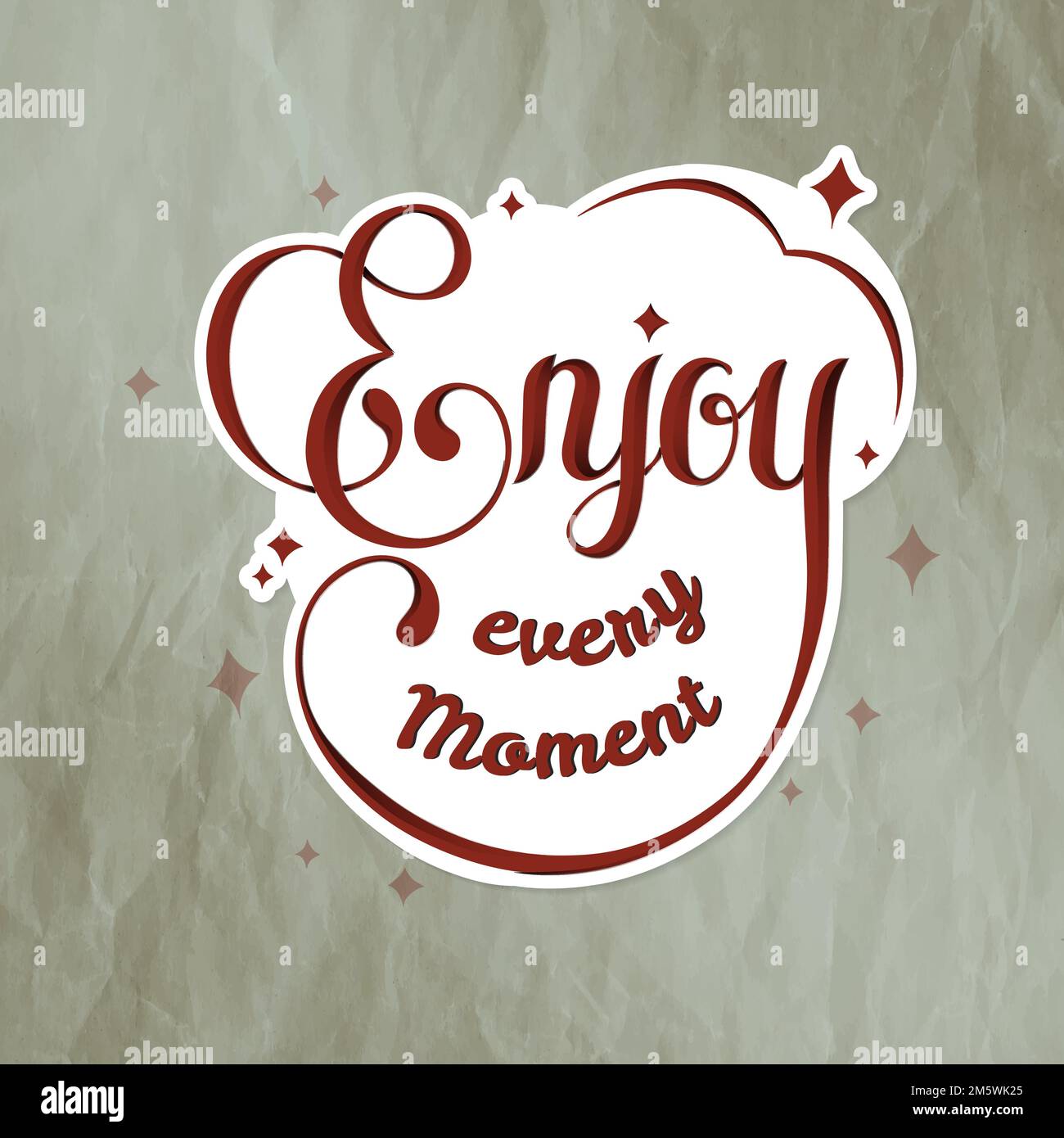 Calligraphy sticker vector enjoy every moment Stock Vector Image & Art ...