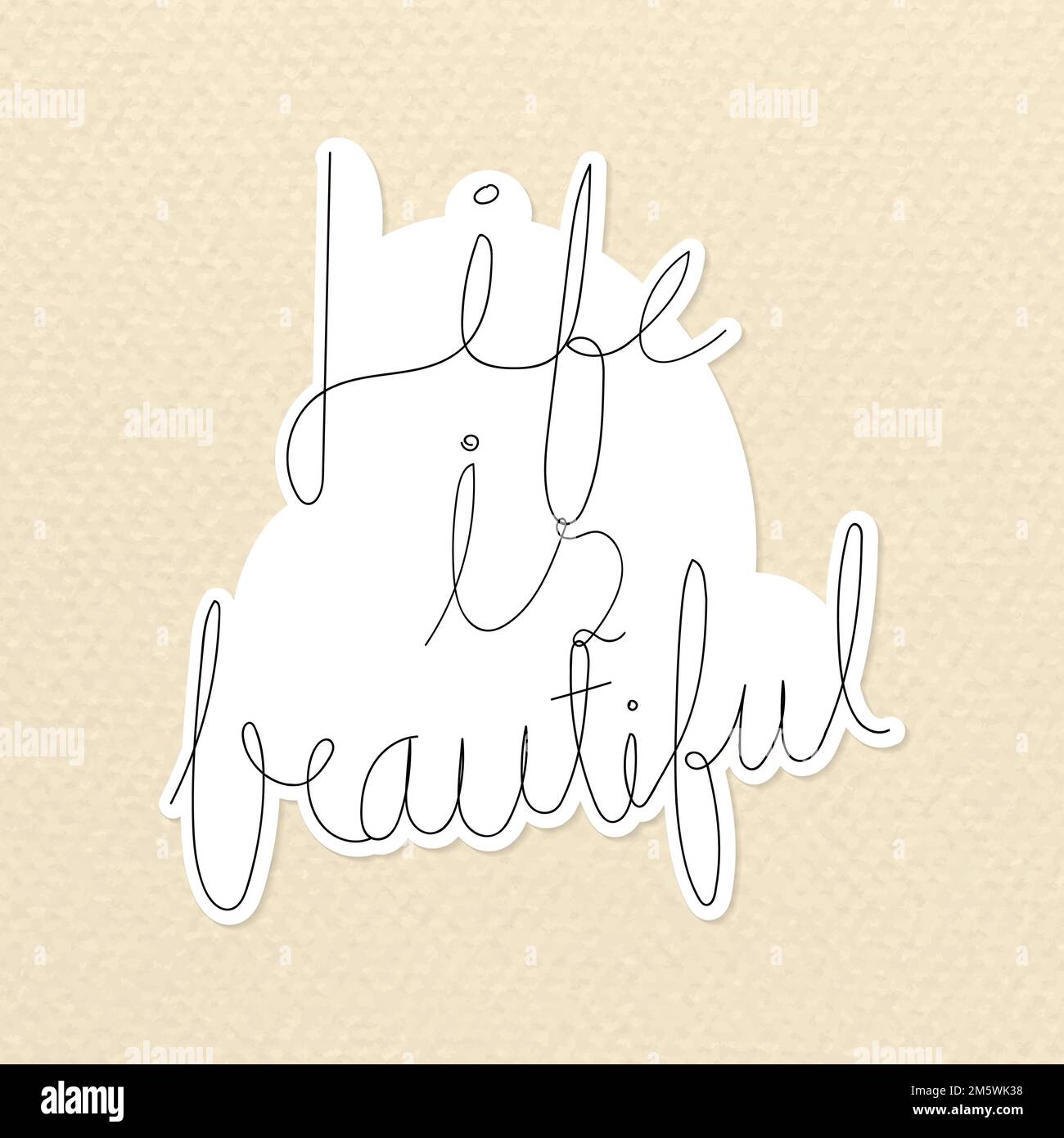 Handwritten vector life is beautiful sticker Stock Vector Image & Art ...
