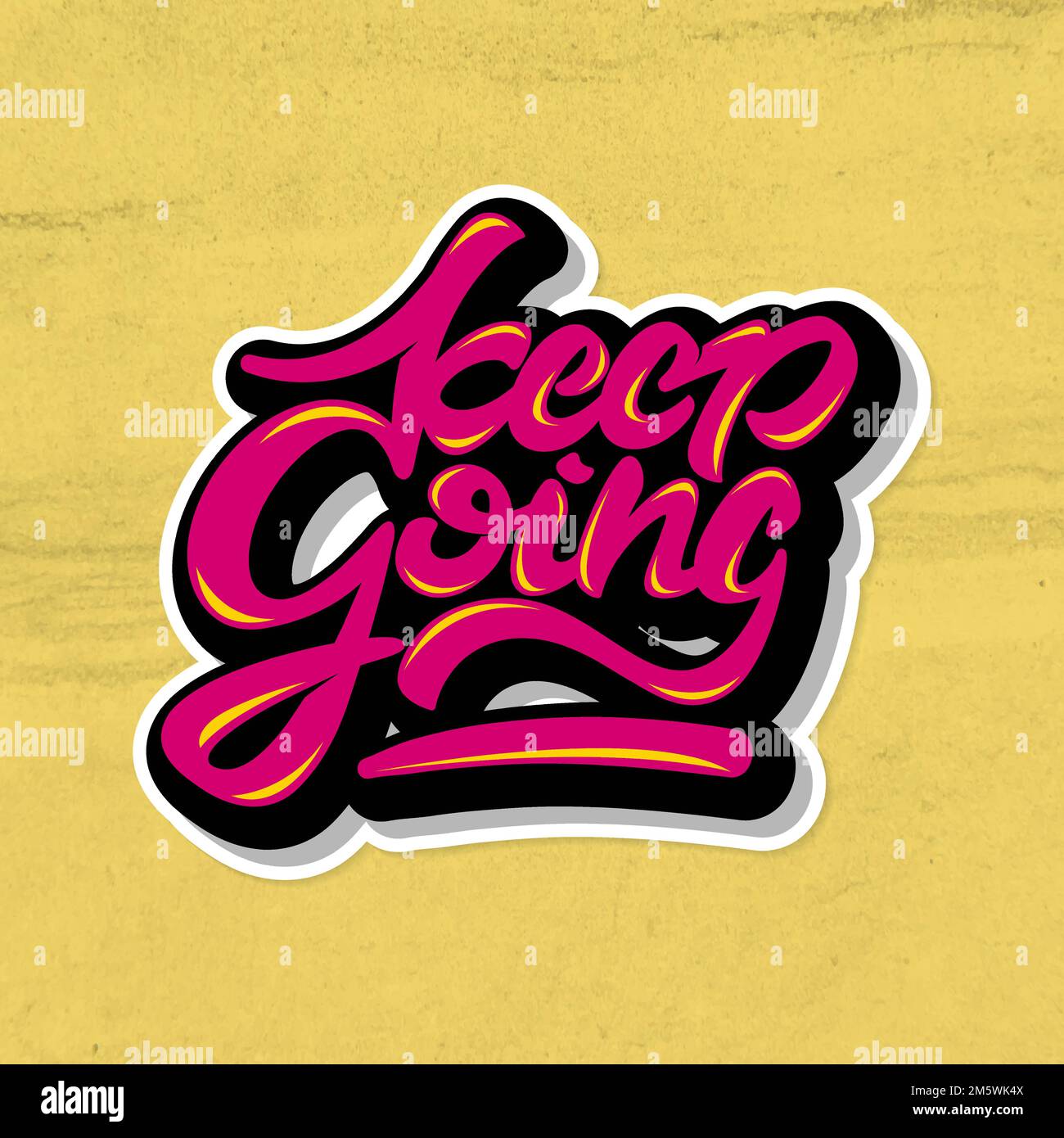 Handwritten vector sticker keep going illustration Stock Vector Image ...