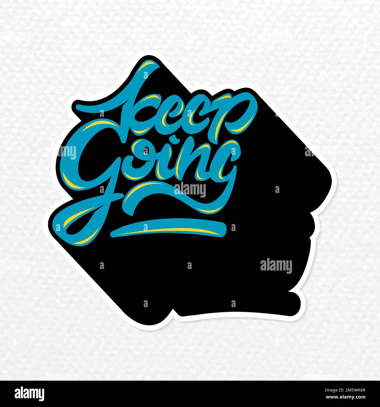 Handwritten vector sticker keep going illustration Stock Vector Image ...