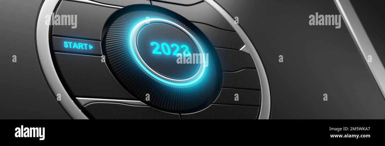 Creative design concept for the new year festival 2023. 3D illustration ...