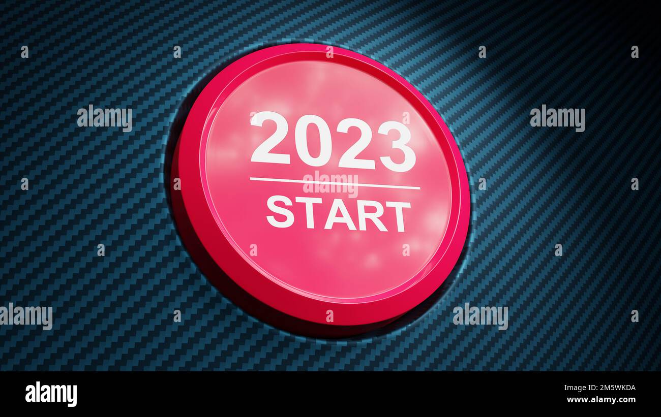 Creative design concept for the new year festival 2023. 3D illustration ...