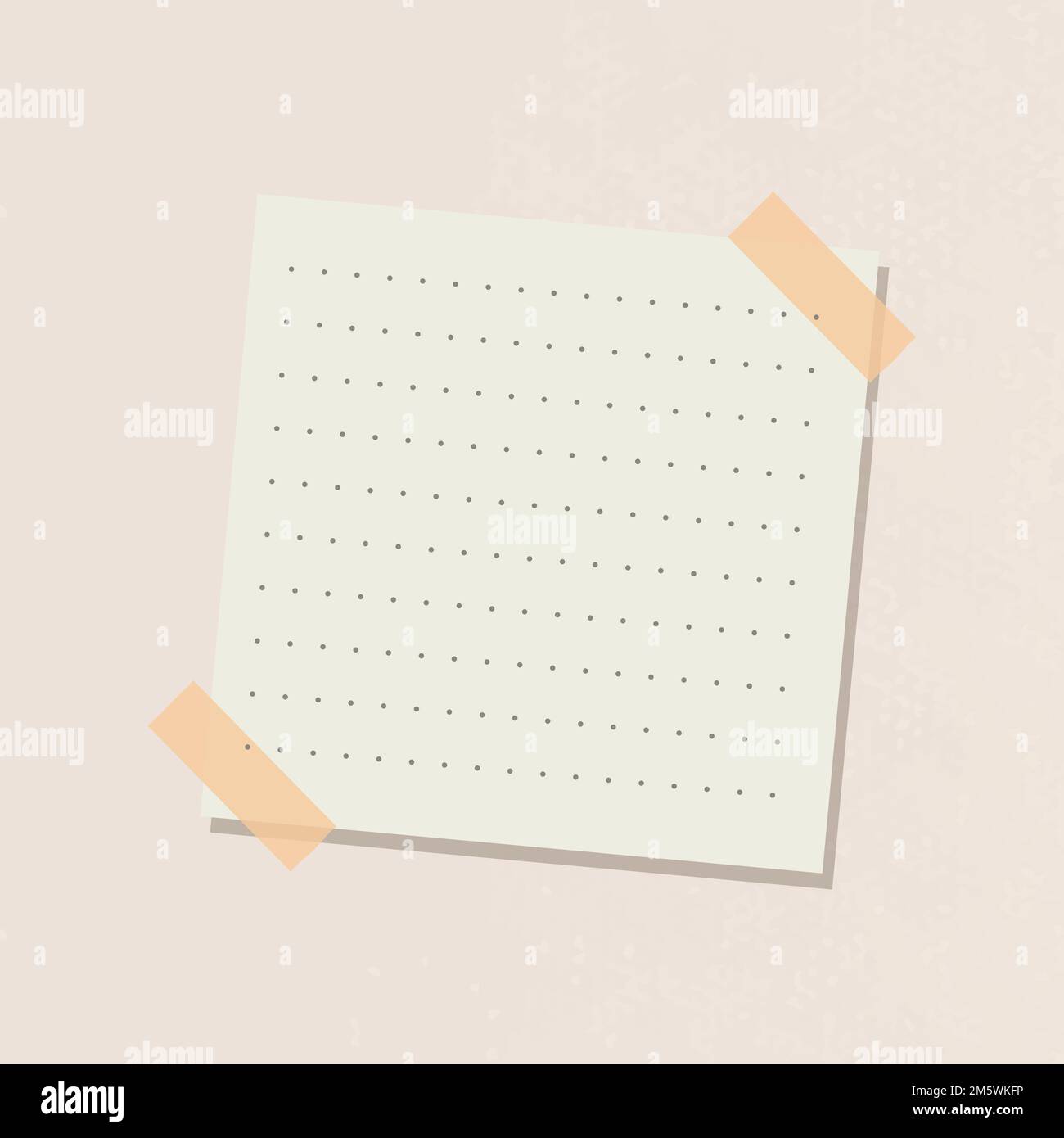 Beige dotted notepaper journal sticker vector Stock Vector Image & Art ...