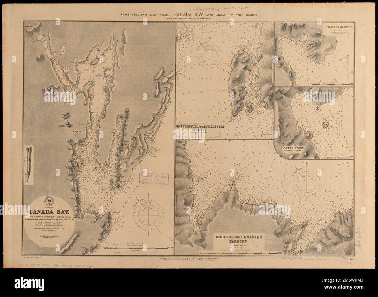 Newfoundland - east coast - Canada Bay with adjacent anchorages : from ...
