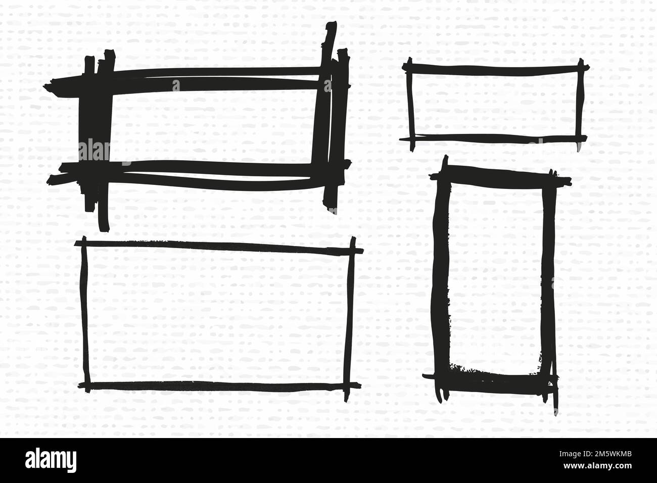 Black rectangle banner frame vector set Stock Vector Image & Art - Alamy