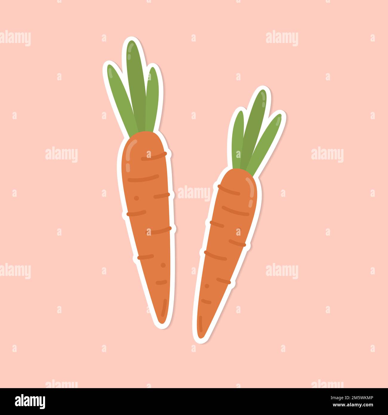 Vector colorful carrot food sticker clipart Stock Vector Image & Art ...
