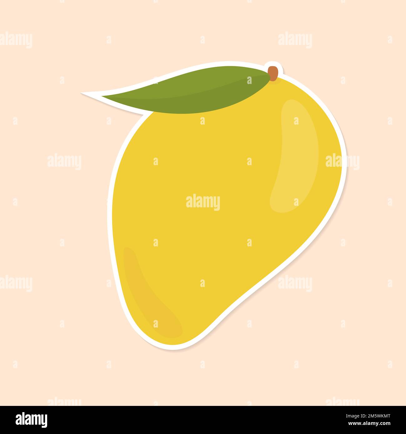 Vector pastel mango fruit sticker clipart Stock Vector Image & Art - Alamy