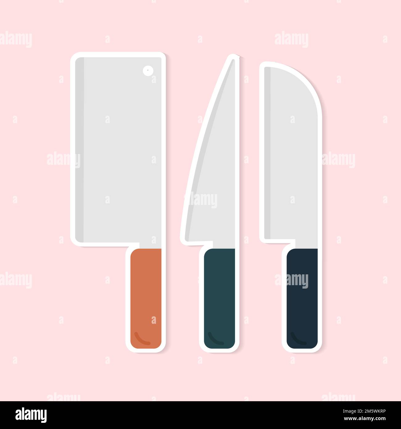 Vector knife kitchen equipment sticker clipart Stock Vector Image & Art ...