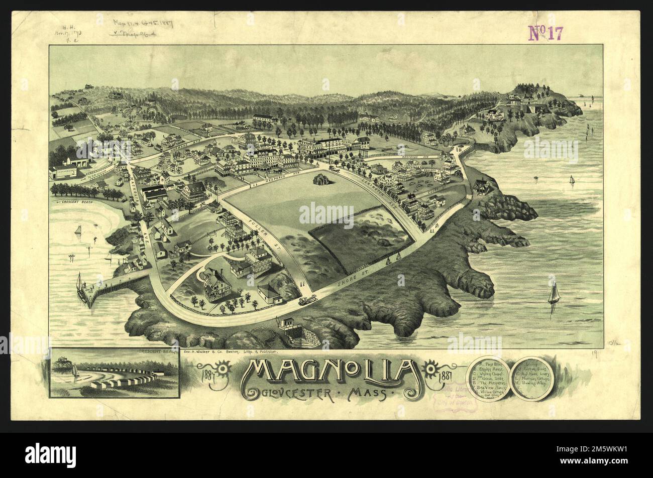 Magnolia, Gloucester, Mass. Bird's-eye view. Includes inset of Crescent ...