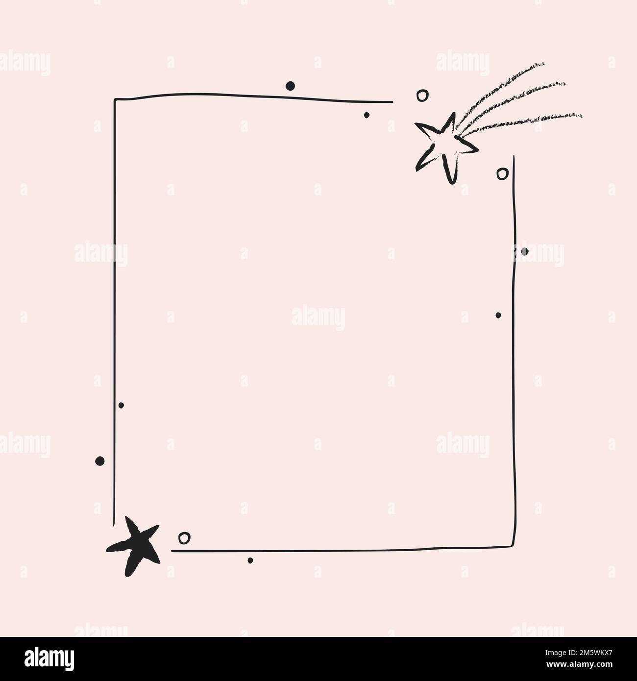 Star decorated minimal line art frame vector Stock Vector Image & Art ...