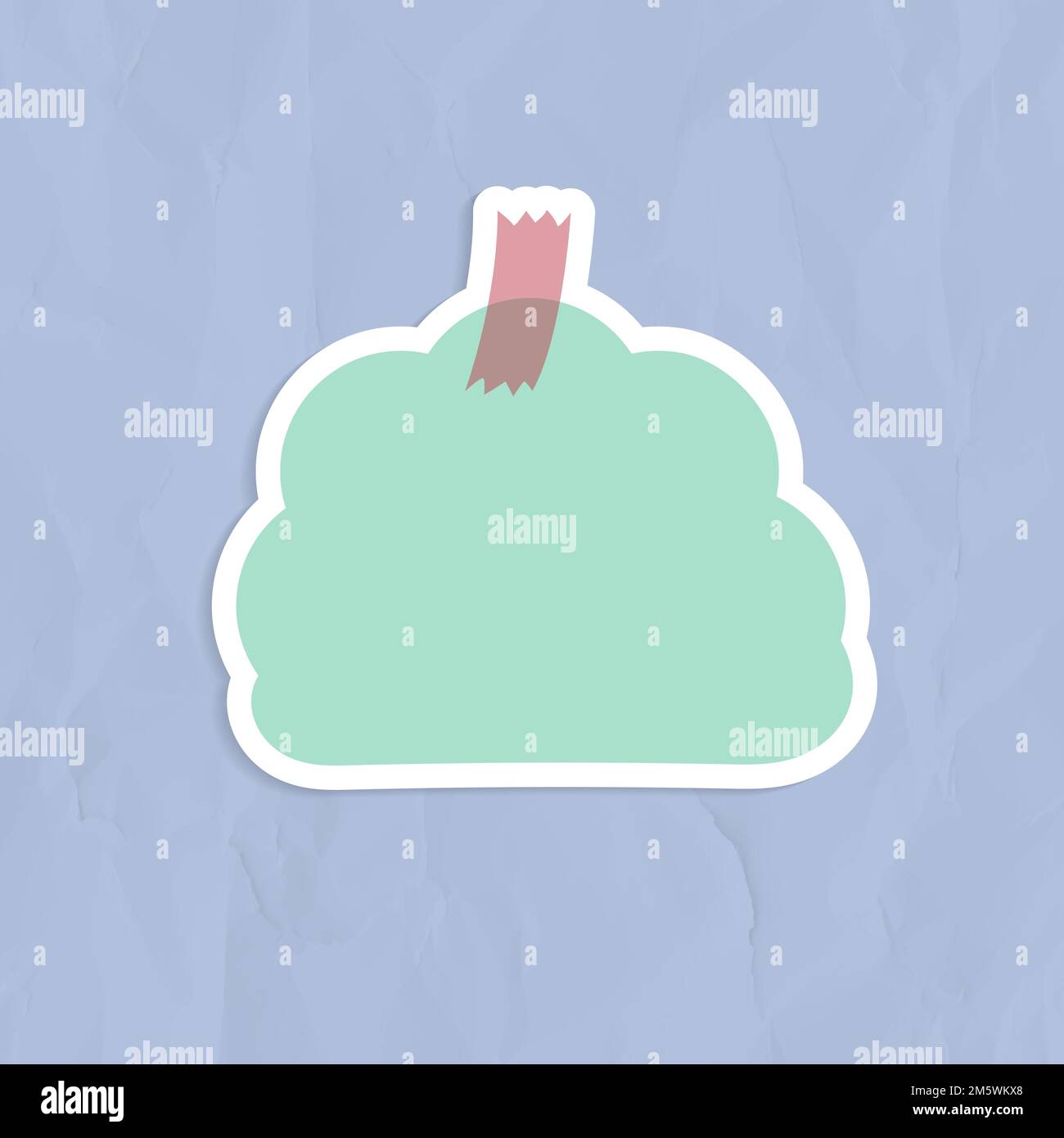 Green cloud shaped reminder note sticker vector Stock Vector Image ...