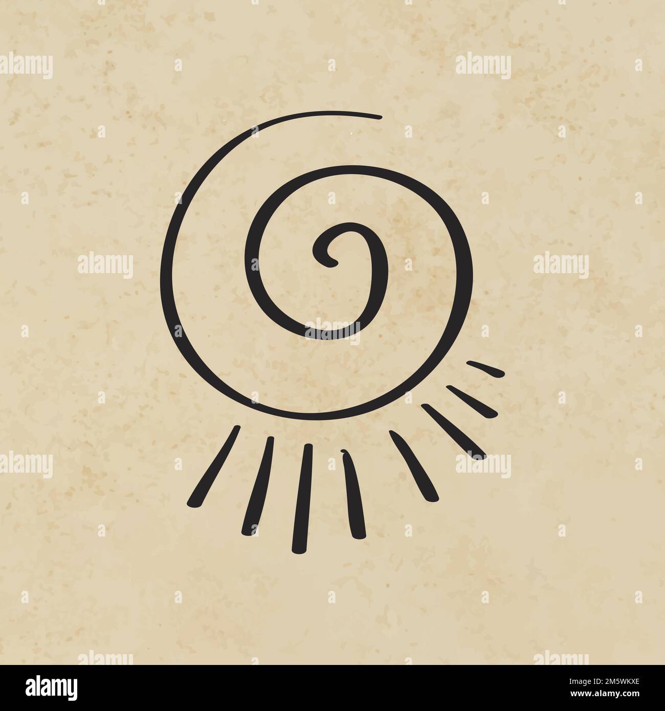 Doodle bohemian swirl symbol vector illustration Stock Vector Image ...