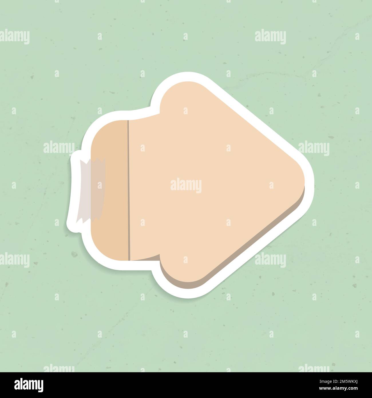 Orange arrow shaped reminder note sticker vector Stock Vector Image ...