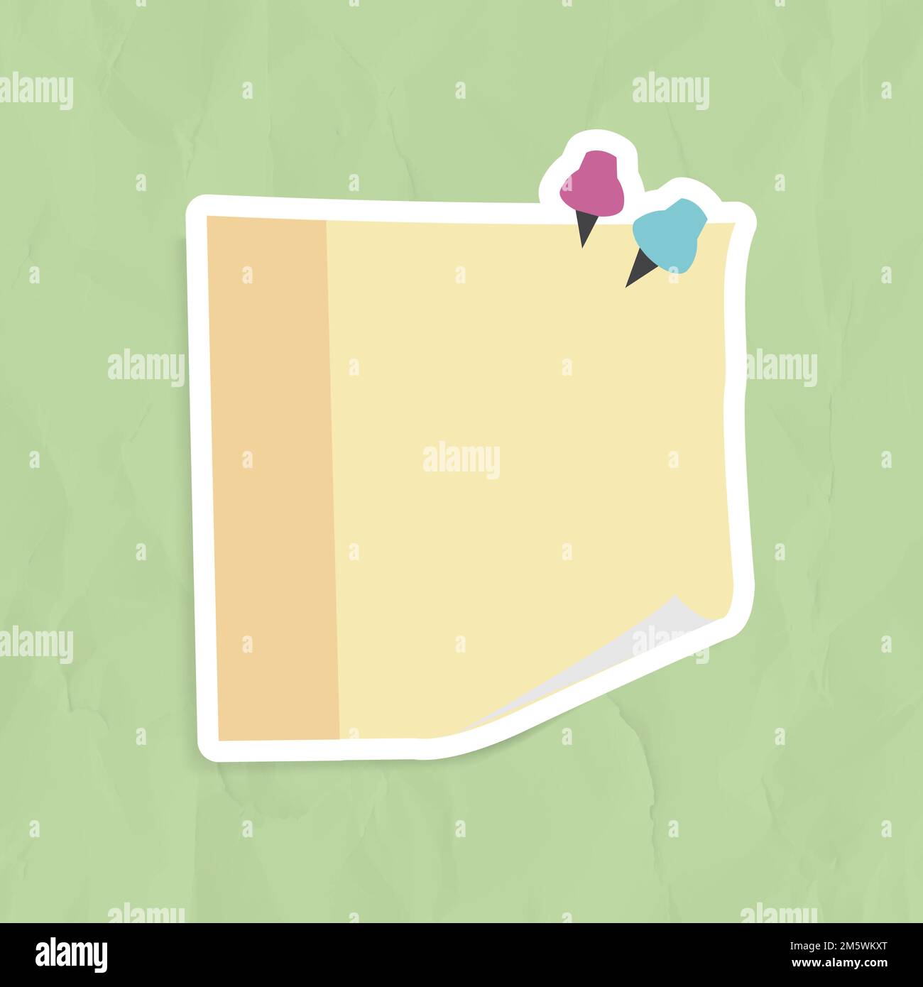 Blank post it note cut out green hi-res stock photography and images ...
