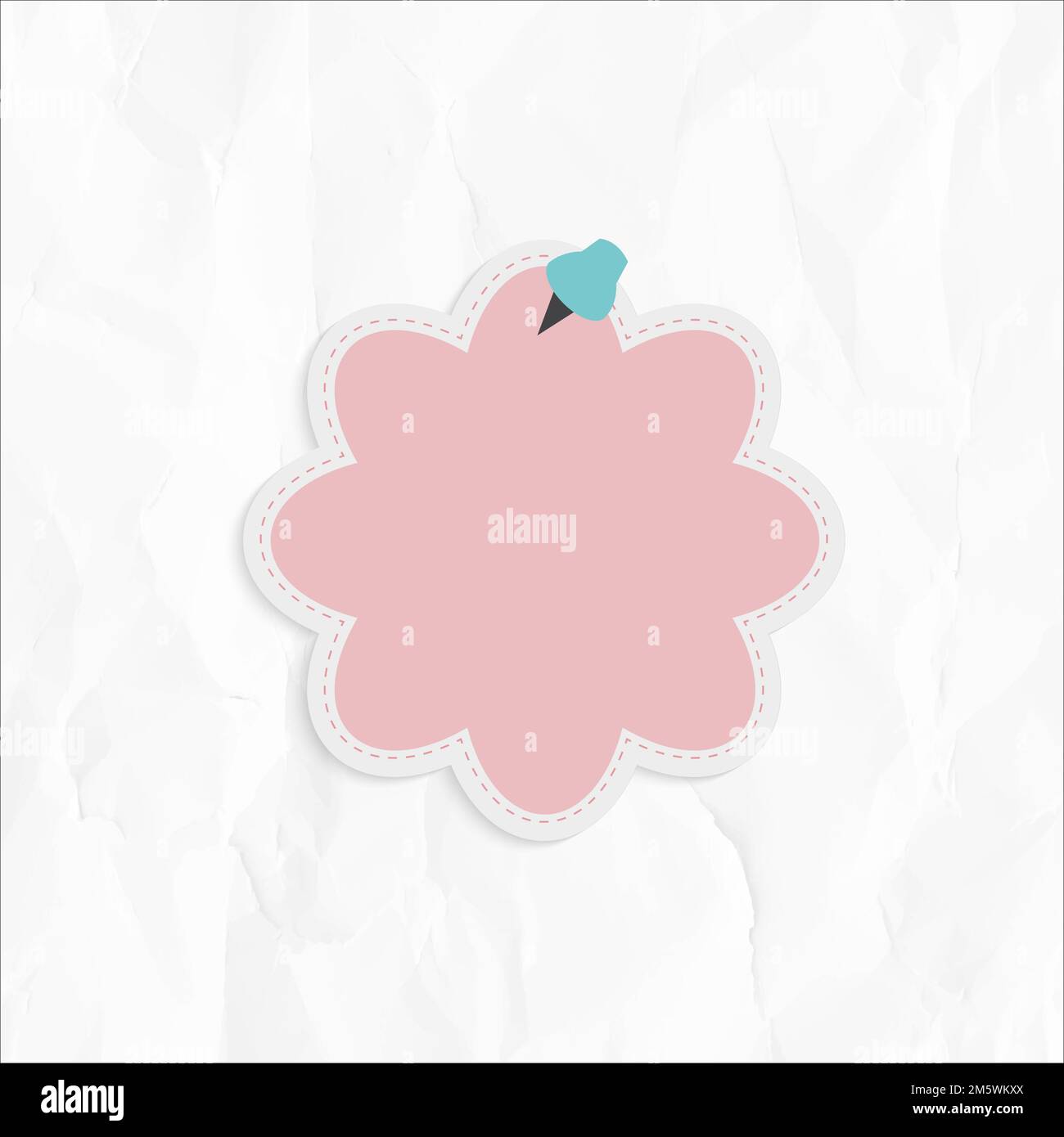 Pink bubble shaped reminder note sticker vector Stock Vector Image ...