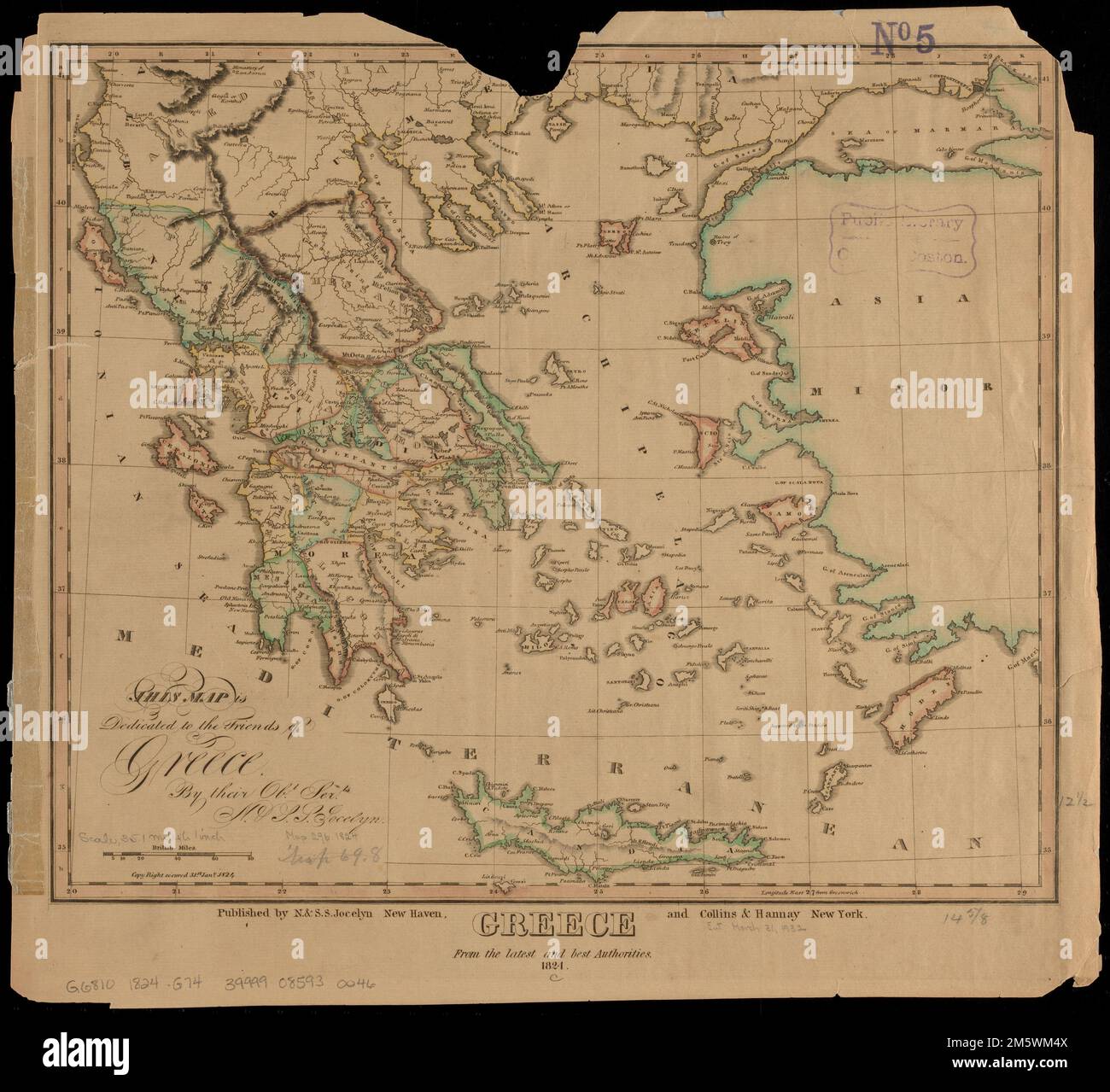 Greece from the latest and best authorities. Relief shown by hachures ...