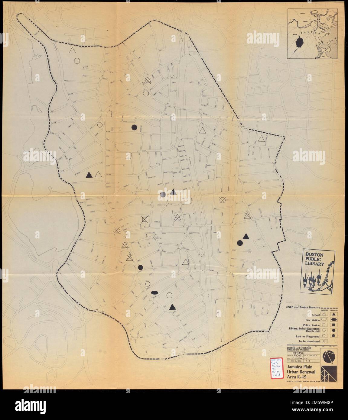 Jamaica Plain urban renewal area r-49 : existing and proposed community ...