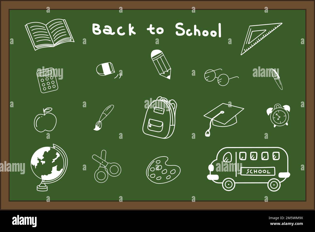 Back to school stationery vector Stock Vector Image & Art - Alamy