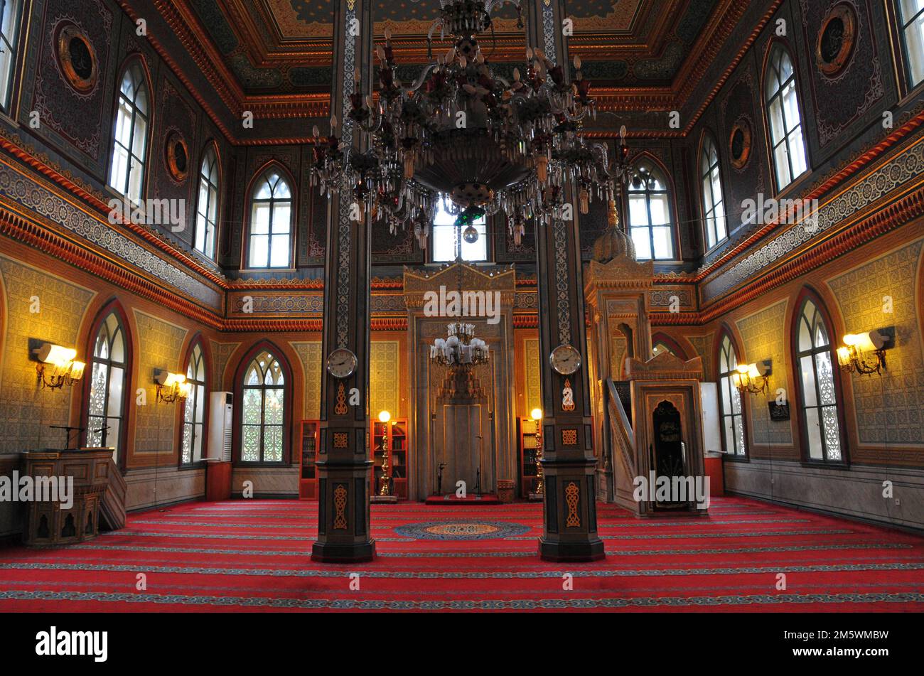 Yildiz Hamidiye Mosque, located in Istanbul, Turkey, II. It was built ...