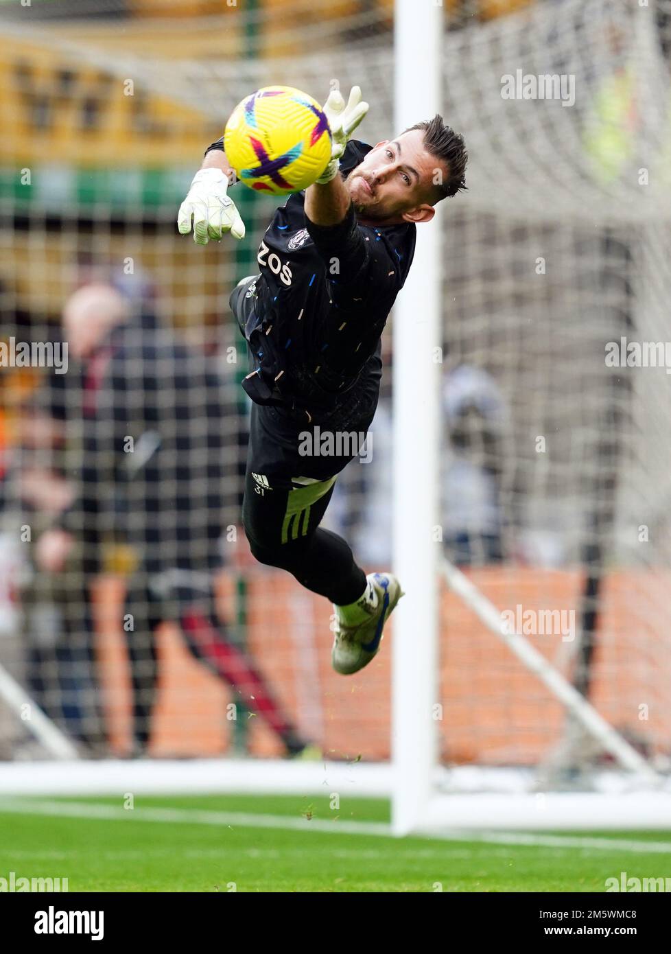 Manchester United goalkeeper Martin Dubravka warming up prior to kick ...