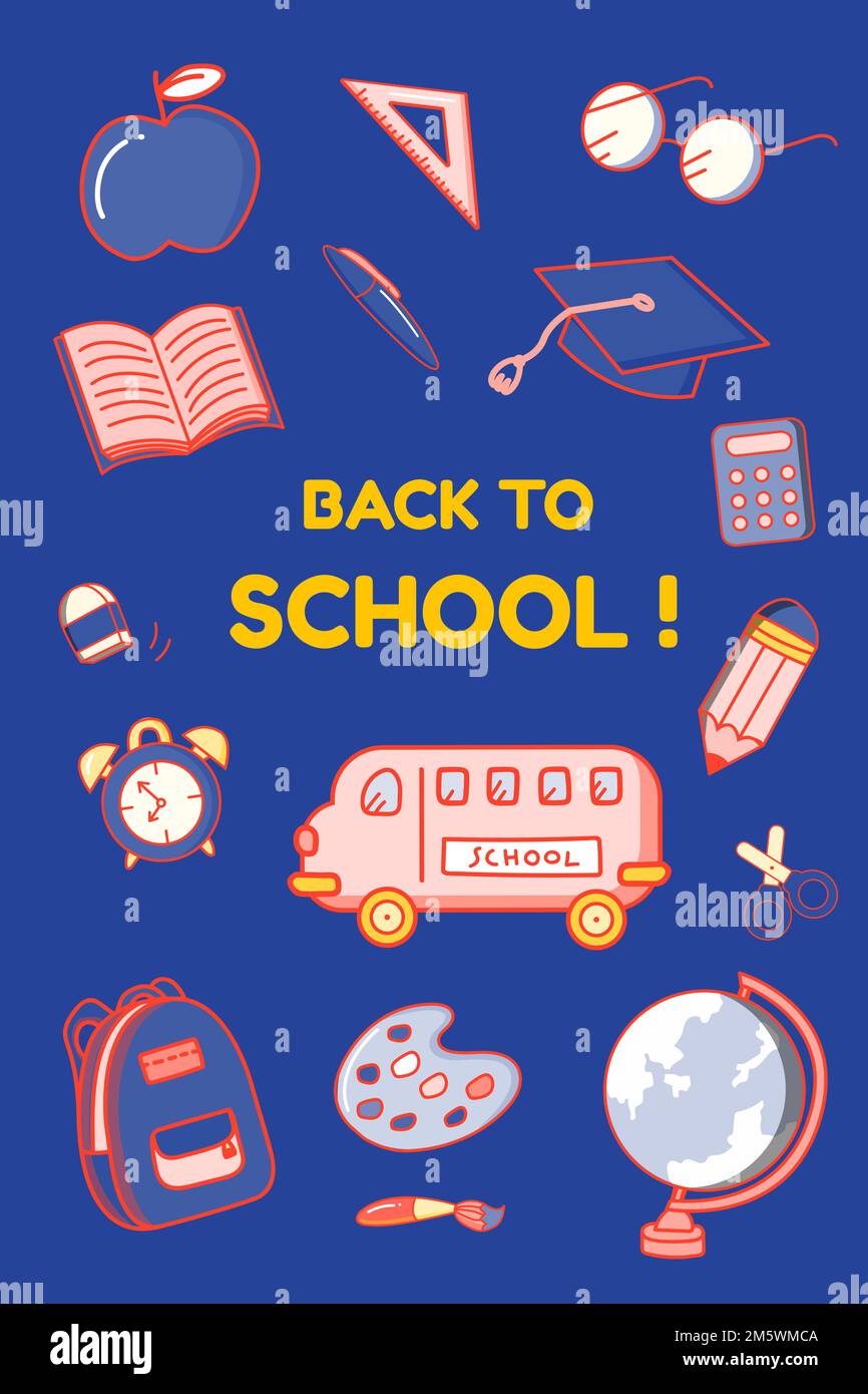Back to school stationery vector Stock Vector Image & Art - Alamy