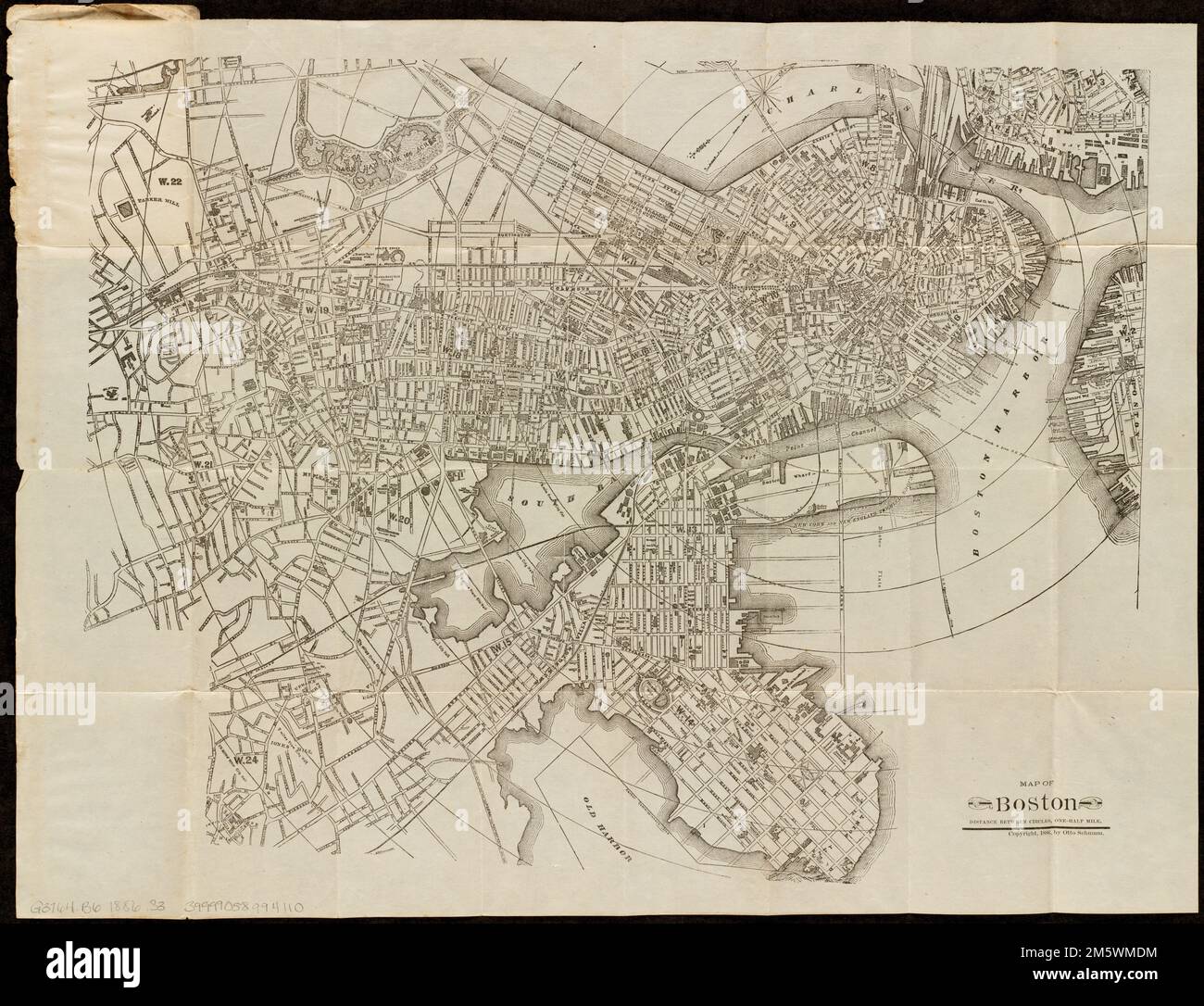 Boston map roxbury hi-res stock photography and images - Alamy