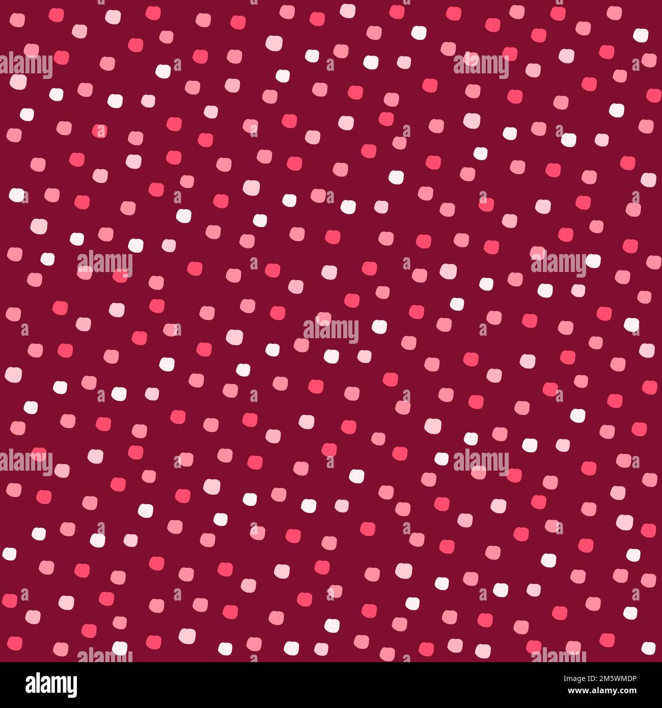 Seamless dots pattern with red and pink dots on white and pink ...