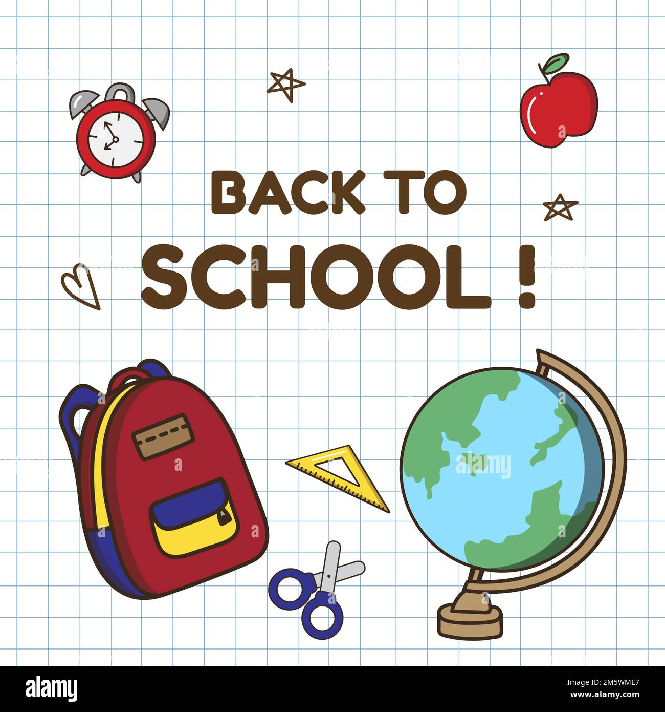 Back to school stationery vector set Stock Vector Image & Art - Alamy