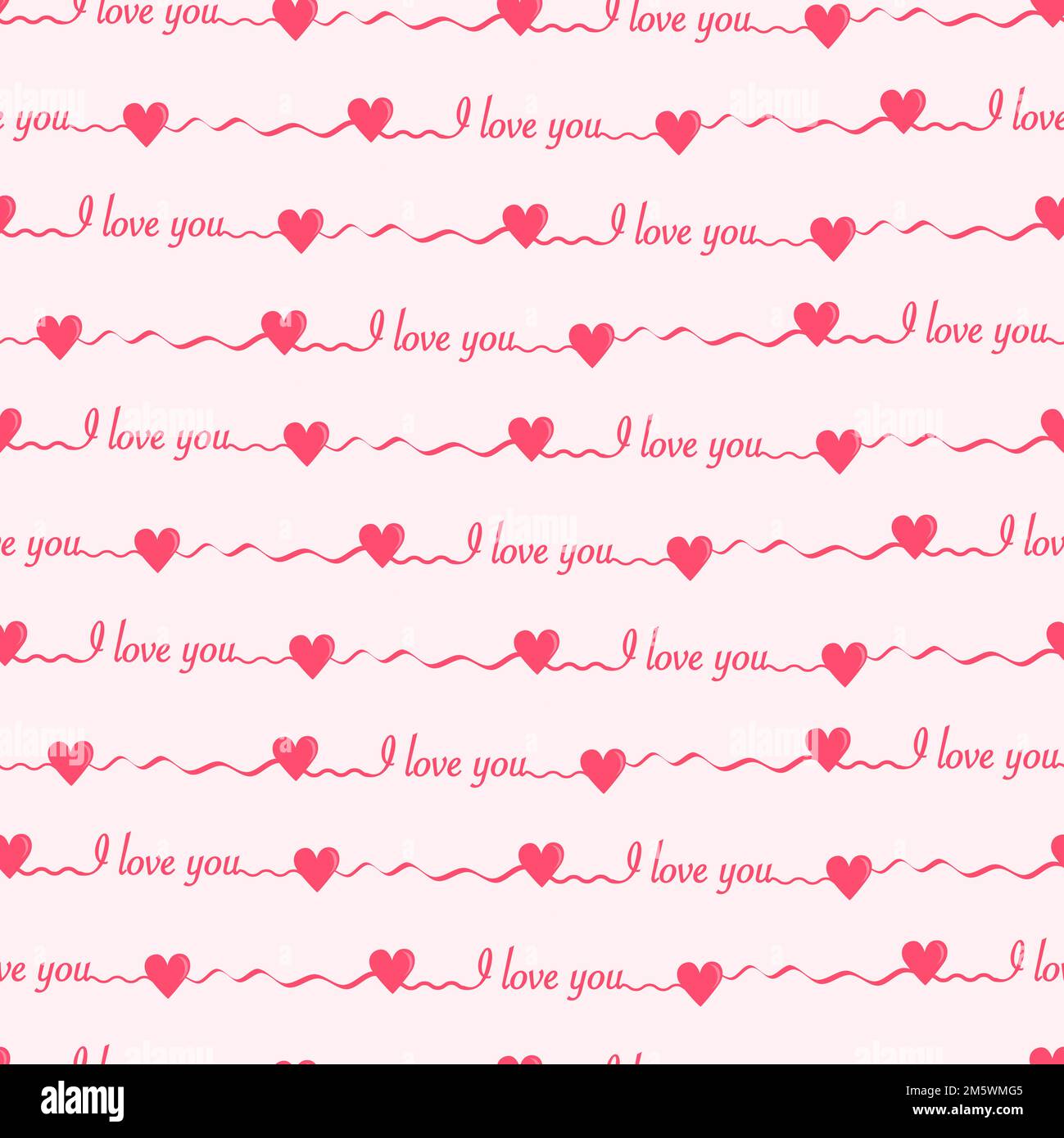 Seamless Saint Valentine pattern with red hearts on white and pink ...