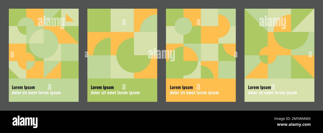 Colorful geometric shapes in background for gift card, cover, Retro ...