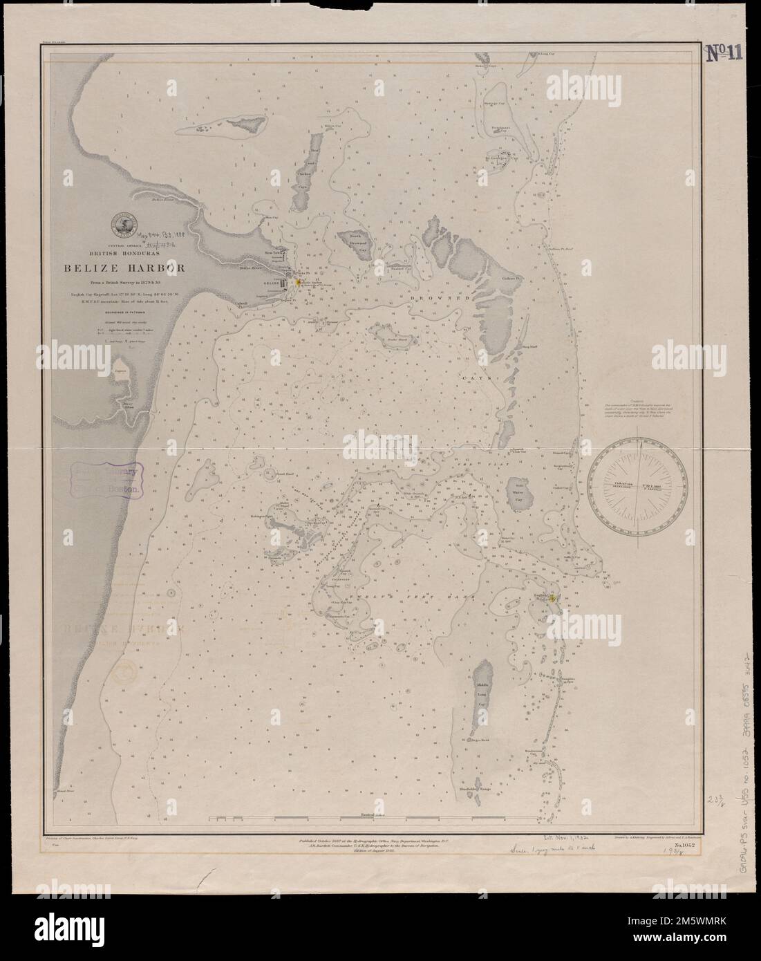 Central America, British Honduras, Belize Harbor : from a British ...