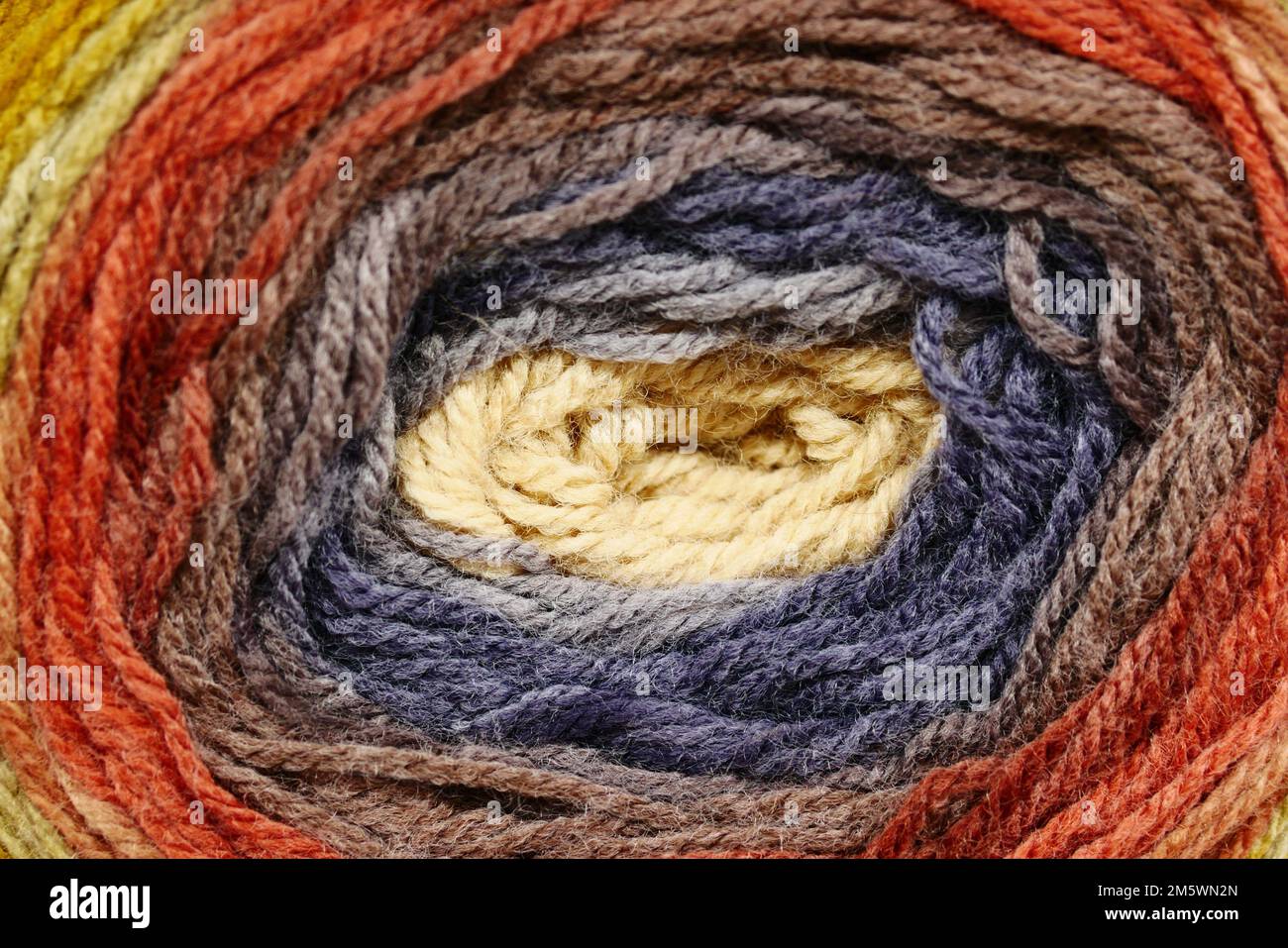 Close-up shot of colorful yarn Stock Photo - Alamy