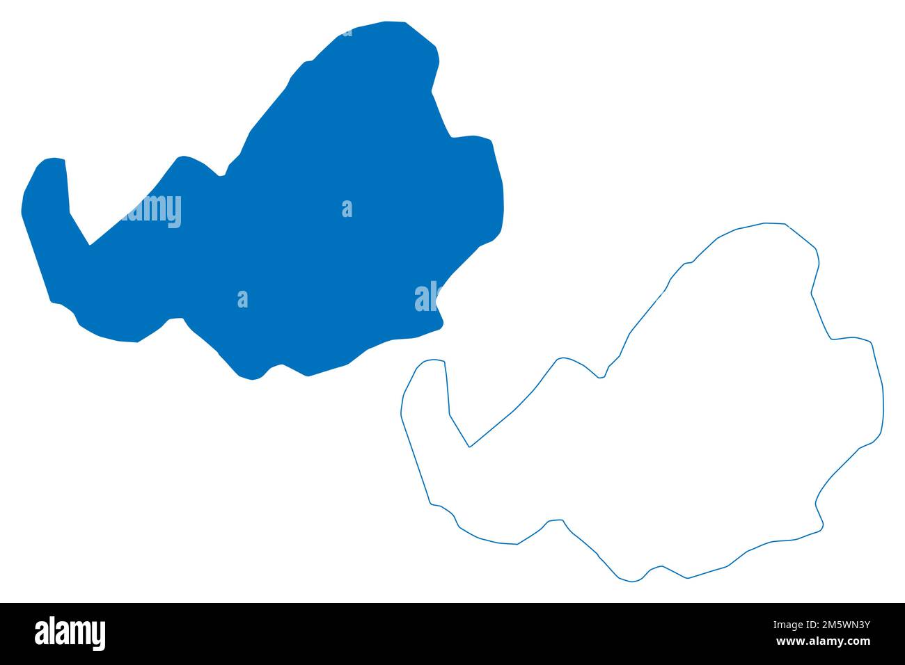 Lake Ikimba (Africa, United Republic of Tanzania) map vector ...