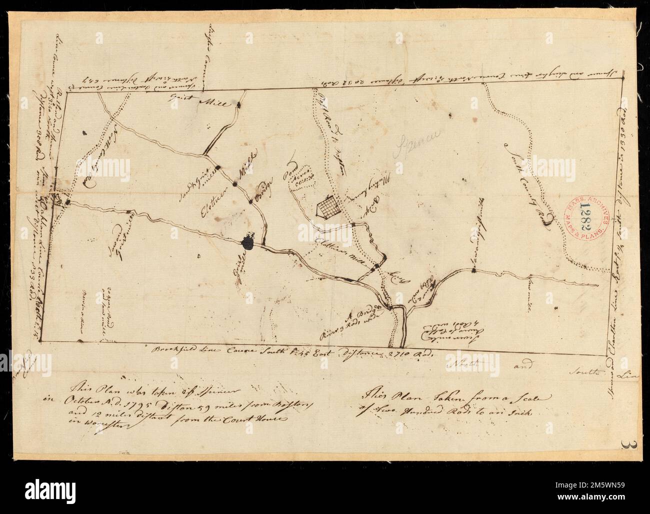 Plan of Spencer, surveyor's name not given, dated October 1795 ...