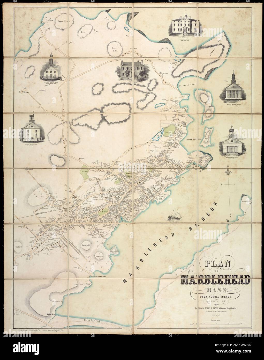 Plan of Marblehead, Mass. from actual survey. Relief shown by hachures ...