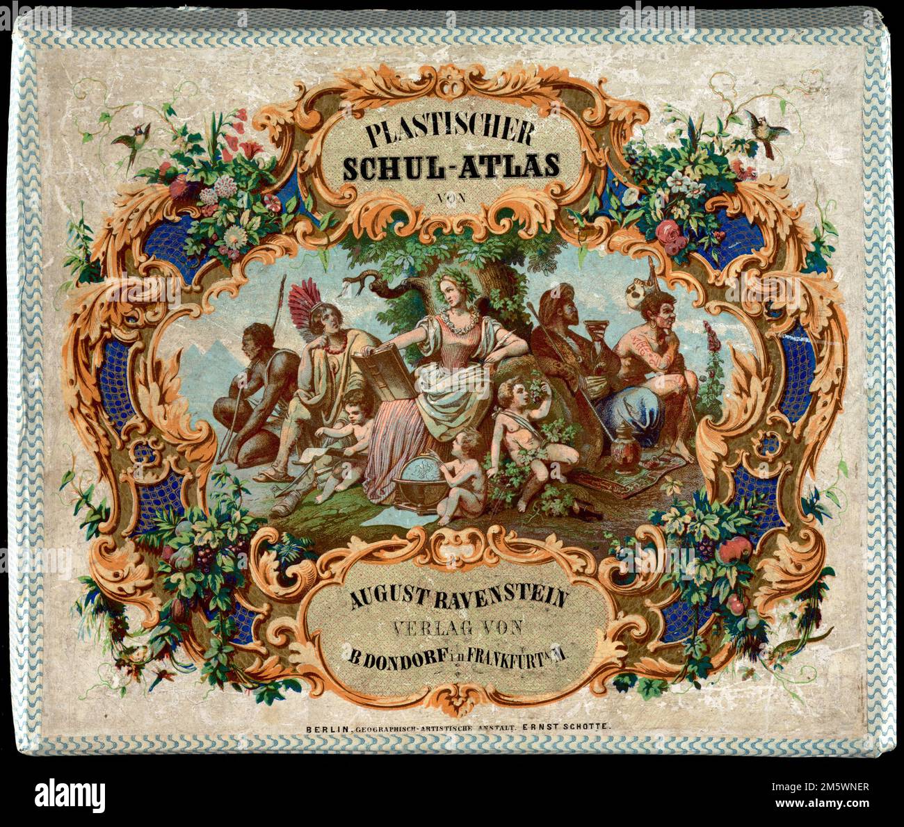 Plastischer schul-atlas. Box for a set of 8 maps and 8 raised relief ...