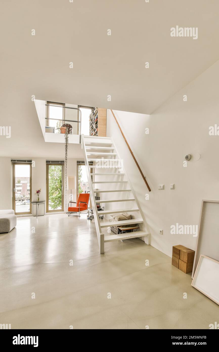 Chair up stairs hi-res stock photography and images - Alamy