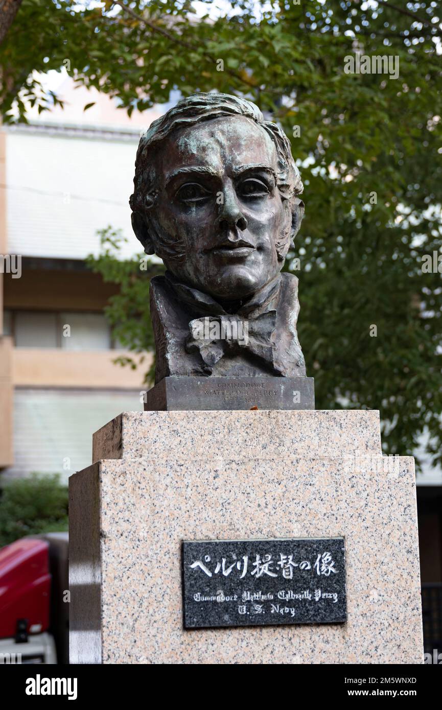 Tokyo, Japan. 10th Nov, 2022. A bust of US Navy Commodore Matthew Perry ...