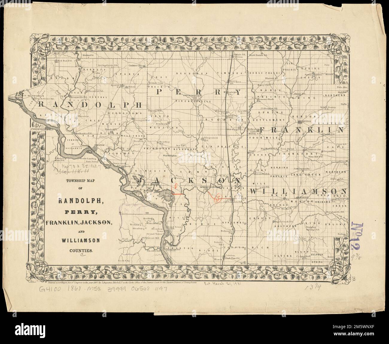 Illinois jackson county map hi-res stock photography and images - Alamy