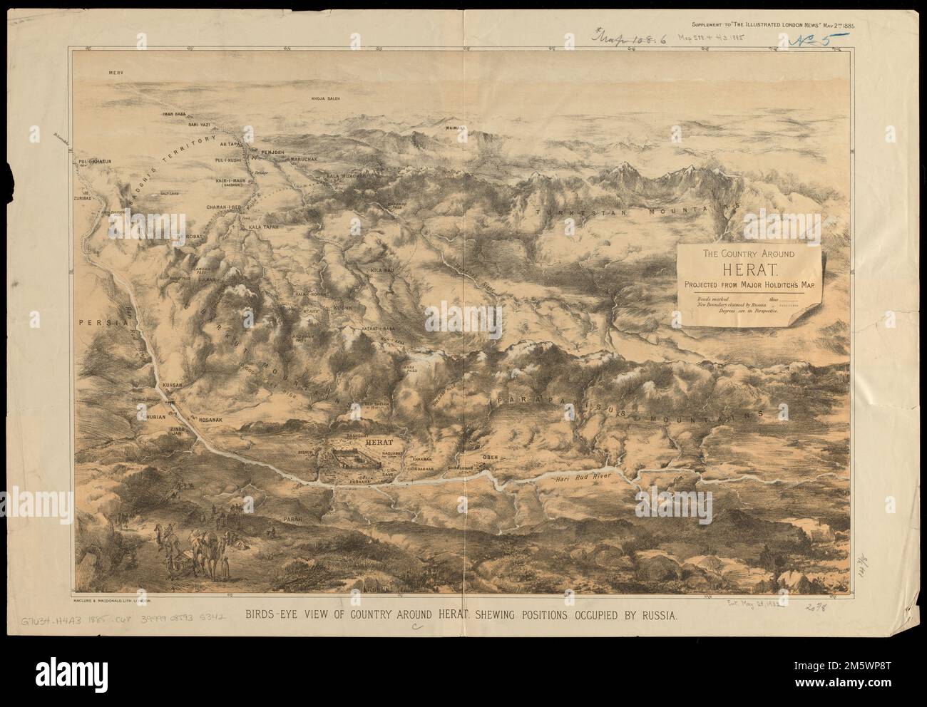The country around Herat : projected from Major Holditch's map. Relief ...