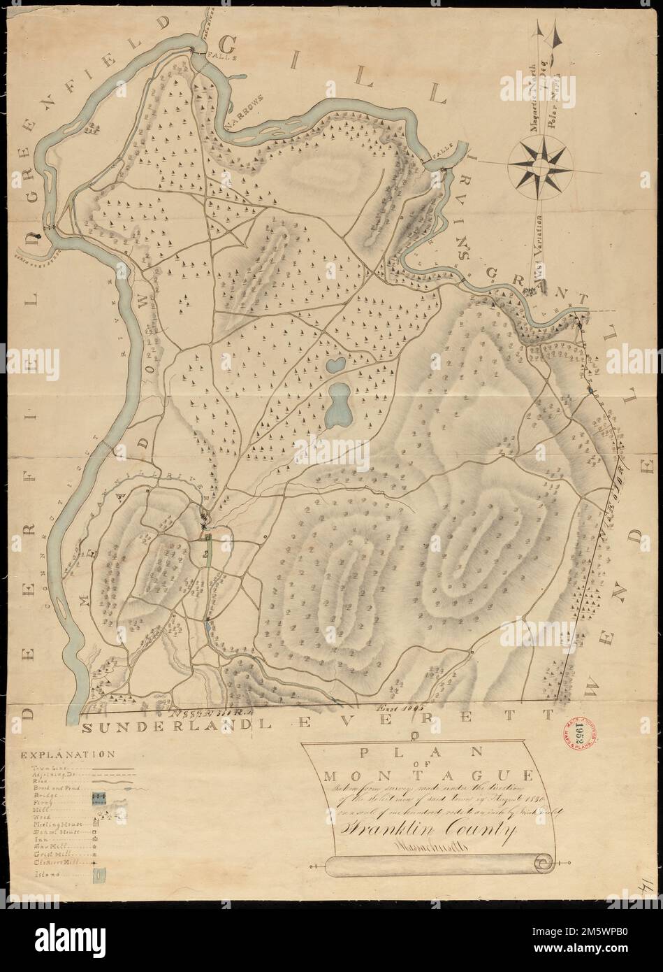 Plan of Montague made by Josiah Gould, dated August, 1830 ...