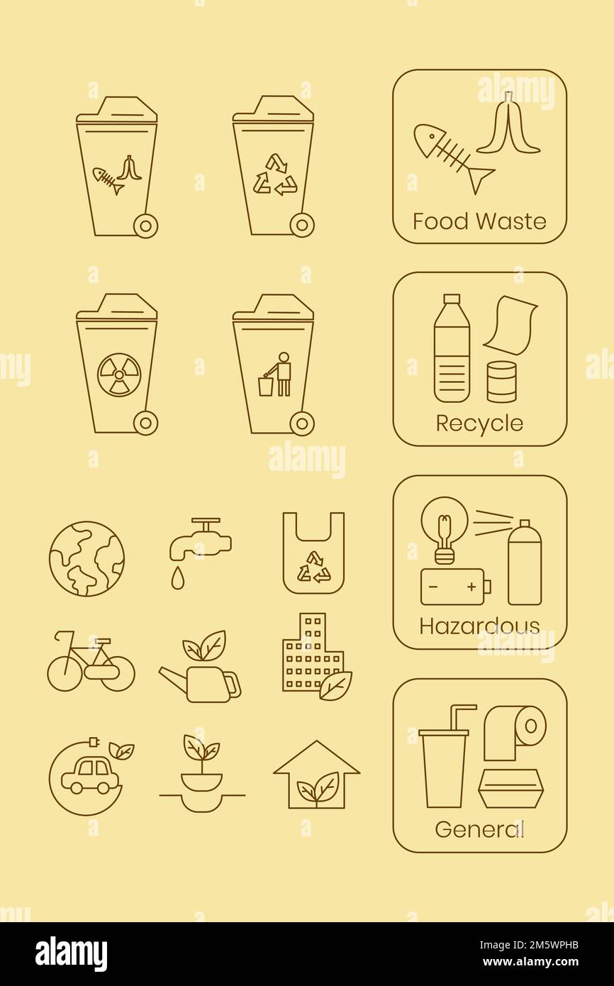 Environment icon design elements vector set Stock Vector Image & Art ...