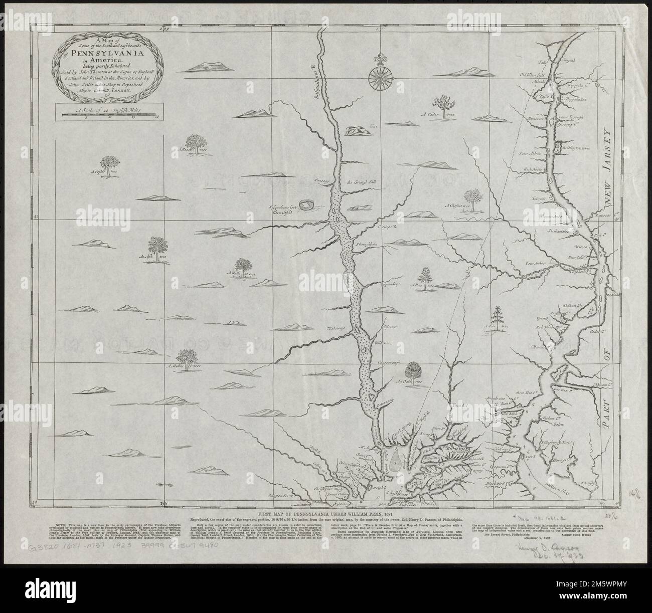 A map of some of the south and east bounds of Pennsylvania in America ...
